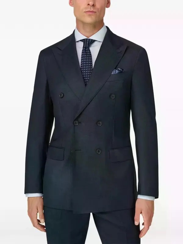 Boggi Milano Double-breasted Pattern Wool Suit