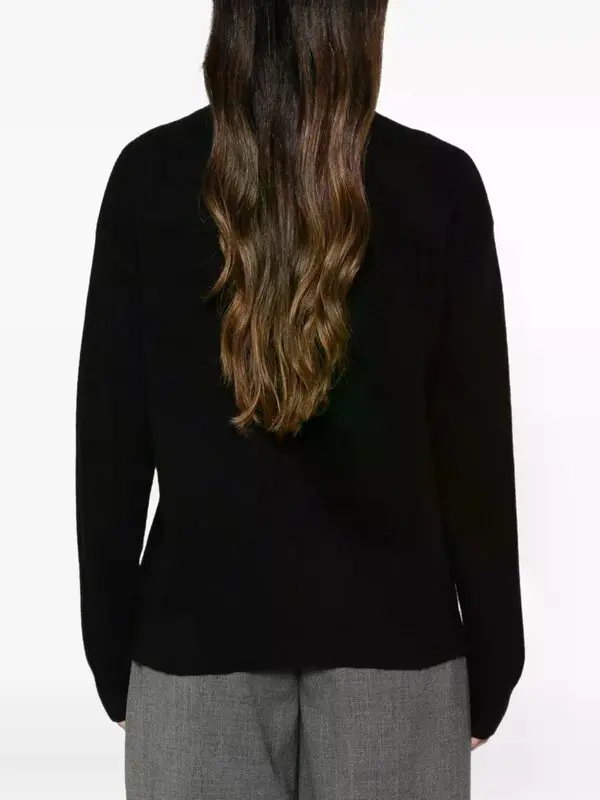 MC2 SAINT BARTH Tessa Embroidered Crew-neck Sweater - Black