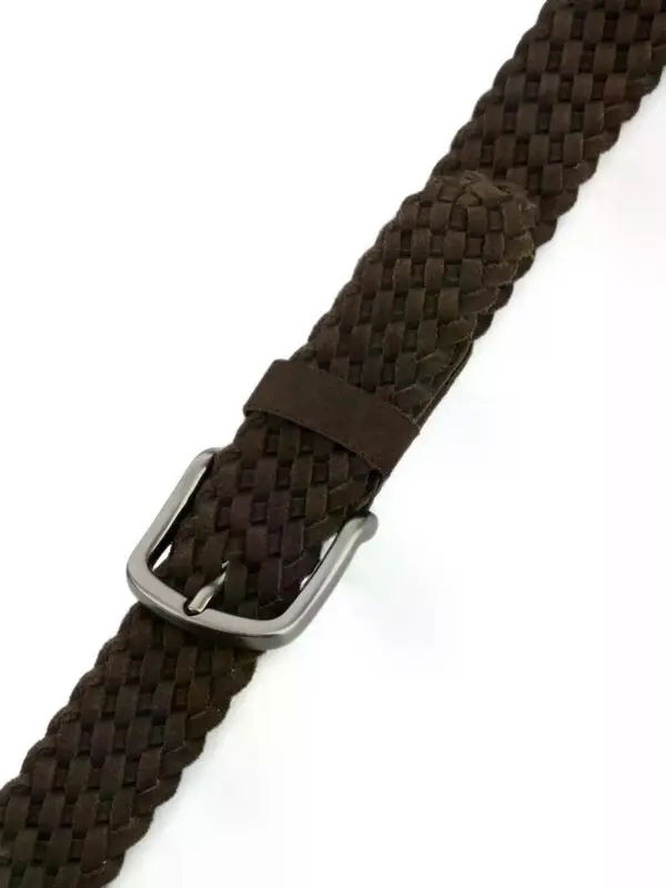 Boggi Milano Belt In Woven Suede Leather