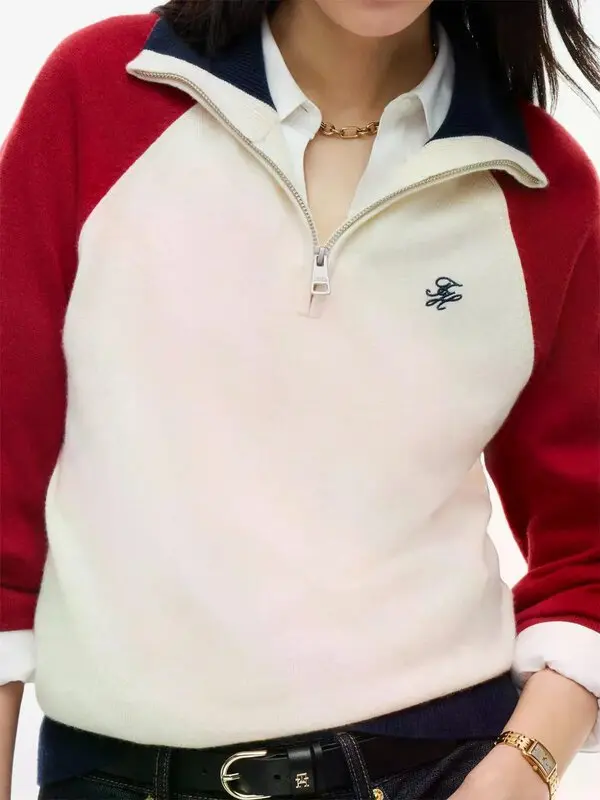 Tommy Hilfiger Raglan-sleeve Quarter-zip Jumper
