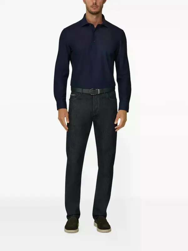 Boggi Milano Jeans In Dark Selvedge Cotton Denim