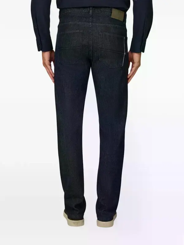 Boggi Milano Jeans In Dark Selvedge Cotton Denim