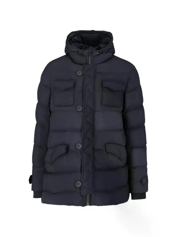 Herno L’eskimo Hooded Quilted Jacket - Black