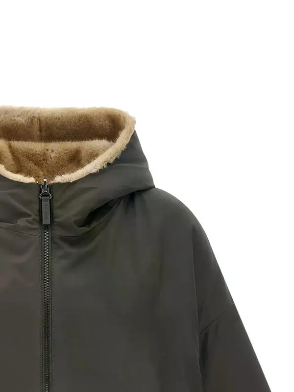 LOU ANDREA Reversible Hooded Cape - Grey