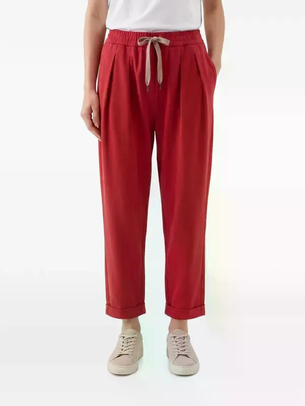 Brunello Cucinelli Pleated Cuffed-hem Trousers - Red