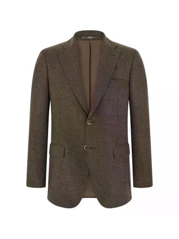 Boggi Milano Blazer Micro Patterned Wool Cashmere
