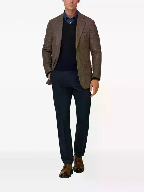 Boggi Milano Blazer Micro Patterned Wool Cashmere
