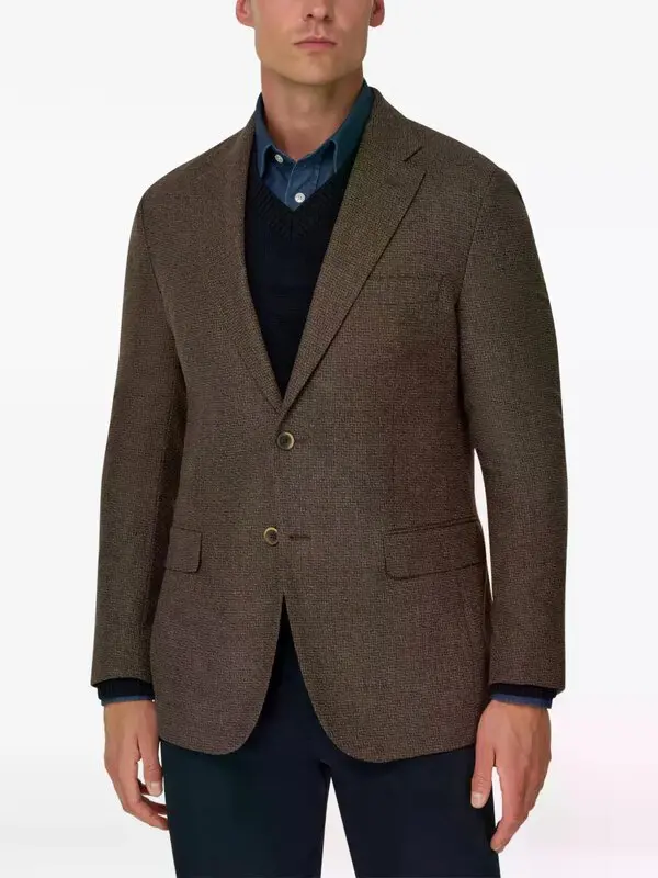 Boggi Milano Blazer Micro Patterned Wool Cashmere