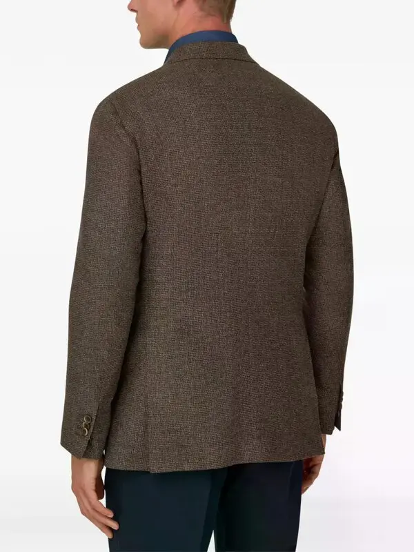 Boggi Milano Blazer Micro Patterned Wool Cashmere