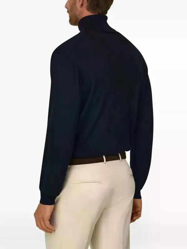 Boggi Milano Turtleneck Jumper In Extrafine Merino Wool