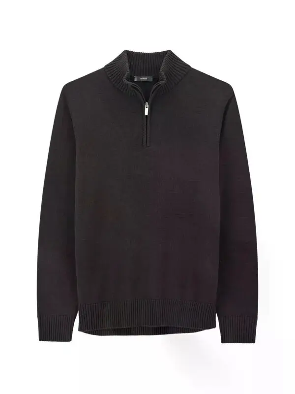 Boggi Milano Roll-neck Jumper Quarter-zip Superfine Merino Wool