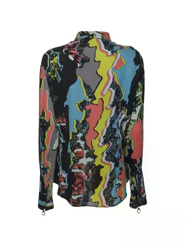 Versace Abstract-print Silk Shirt