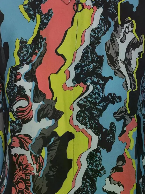 Versace Abstract-print Silk Shirt