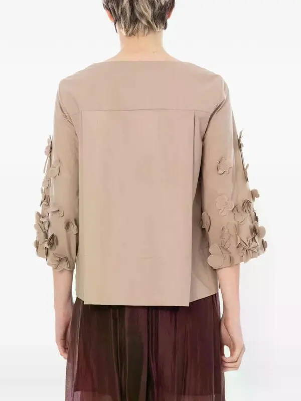 MEIMEIJ Flower-appliqué Blouse
