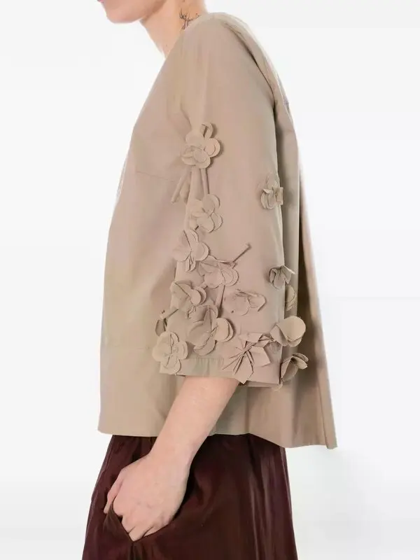 MEIMEIJ Flower-appliqué Blouse