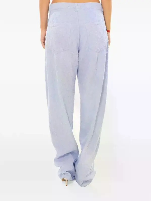 WHITE SAND Jacquard-star Jeans