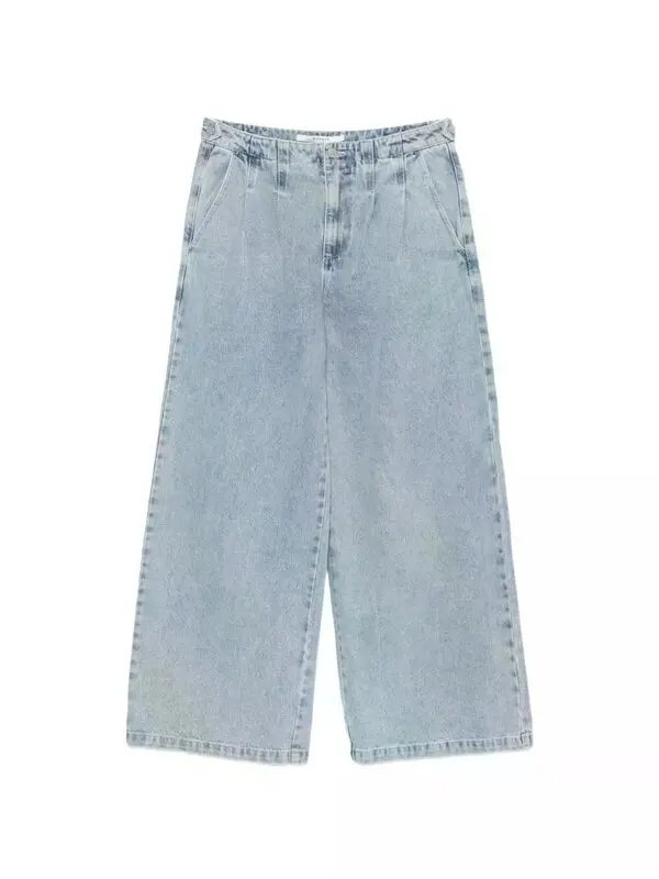 HOMAGE Pleated Wide-leg Jeans