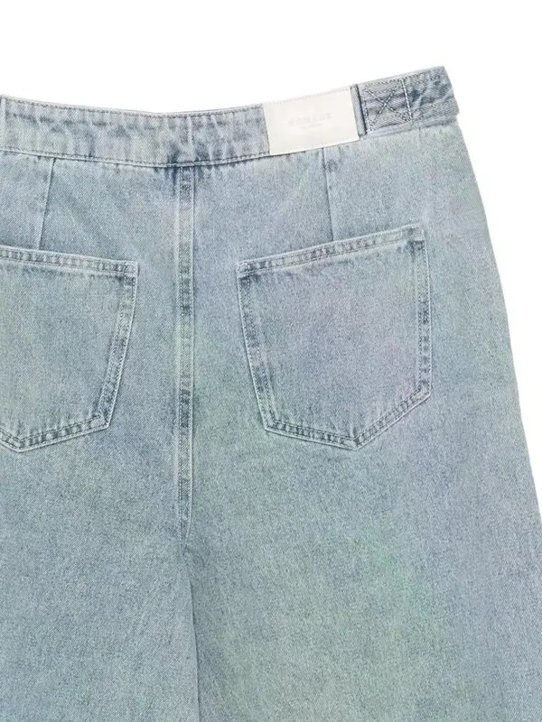 HOMAGE Pleated Wide-leg Jeans