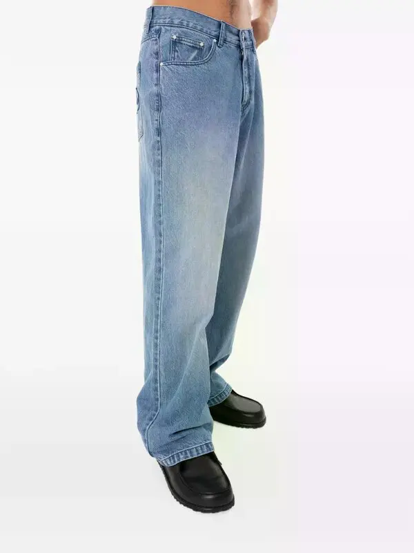 ARTE ANTWERP Logo-embroidered Straight-leg Jeans