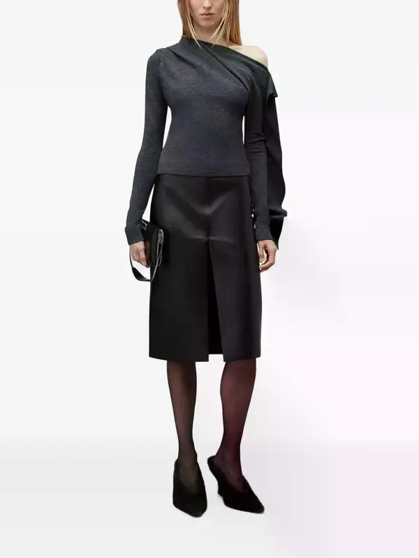 Alexander Wang Off-shoulder Ruffled Sweater