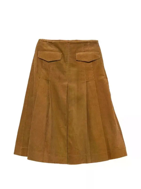 Tory Burch Pleated Corduroy Skirt