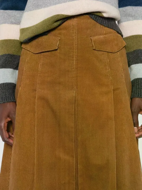 Tory Burch Pleated Corduroy Skirt