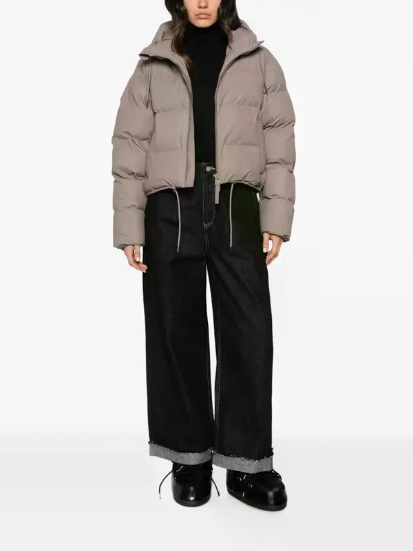 Rains Alta Hooded Quilted Jacket - Neutrals