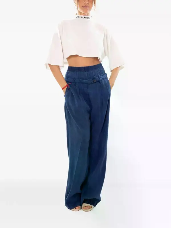 WHITE SAND Double-waisted Pleated Trousers