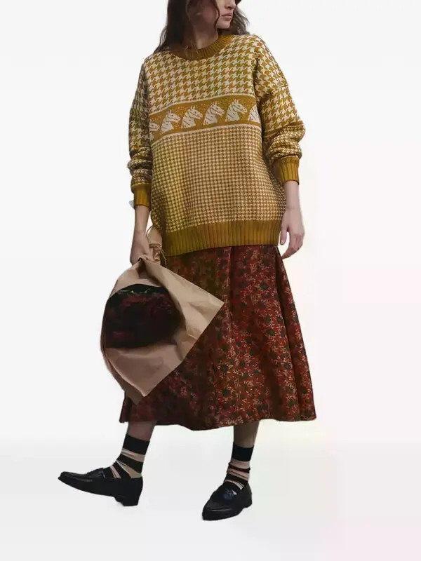 The Great. Midi The Canary Floral-print Silk Skirt