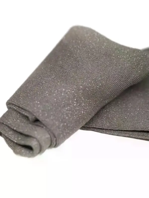 Brunello Cucinelli Metallic-effect Fine-knit Socks