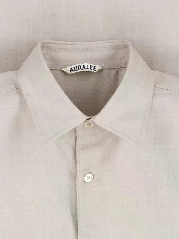 Auralee Super Light Wool Shirt - Neutrals