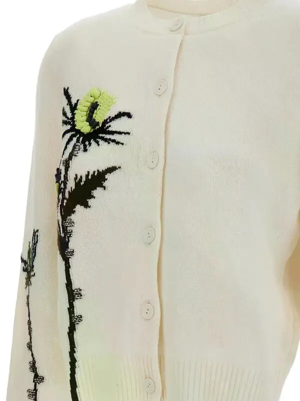 BARRIE Thistle-intarsia Cashmere Cardigan