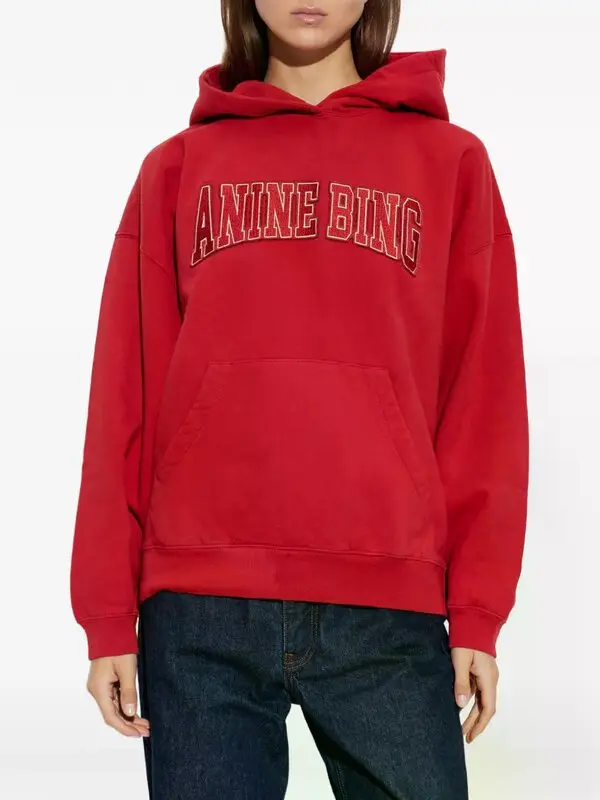 ANINE BING Harvey Logo-appliqué Hoodie