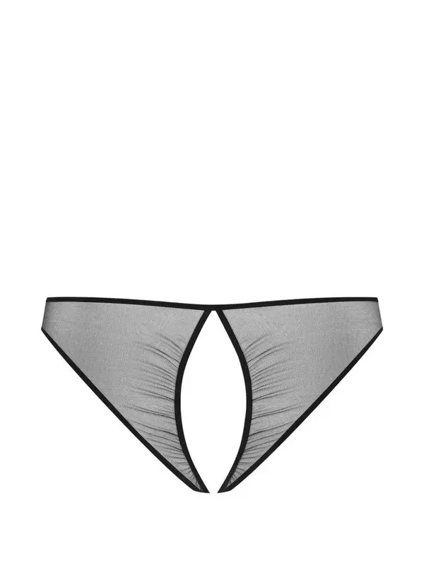 SCANDALE Nuit Fauve Open-back Briefs - Black