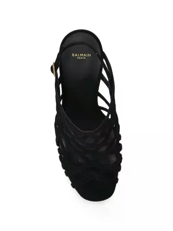 Balmain Cage-strap Wedge Sandals