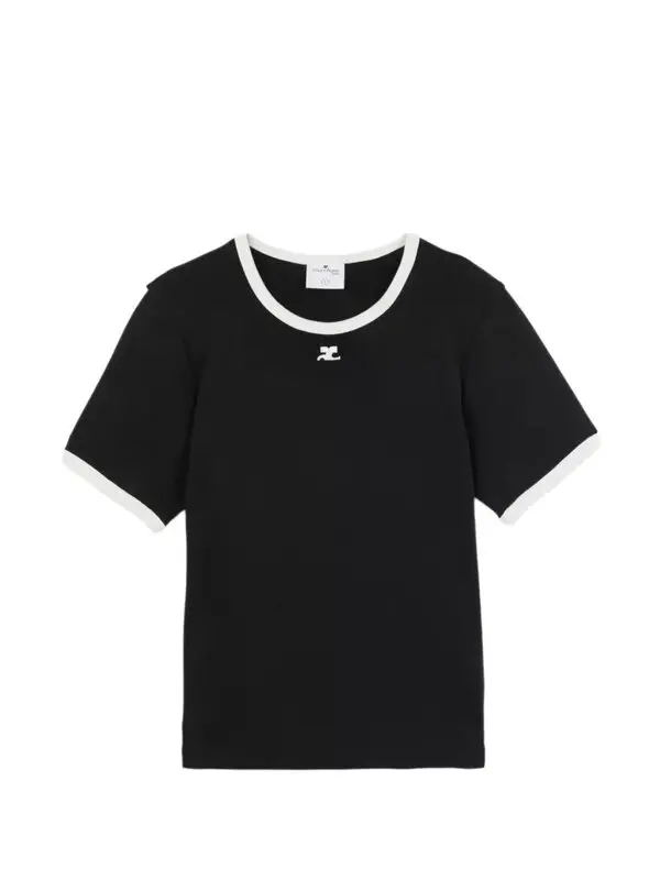 COURREGES Logo-embroidered T-shirt