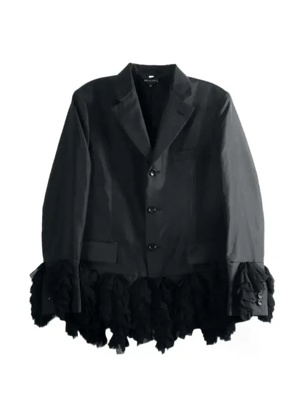 Comme Des Garçons Ruffled-trim Single-breasted Jacket
