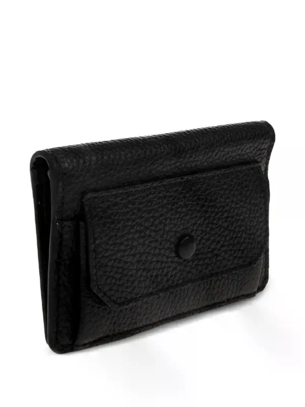 Brioni Grained Leather Card Holder - Black