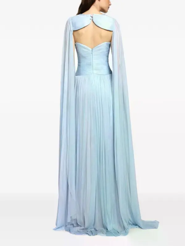 CRISTALLINI Elya Cape-overlay Maxi Dress