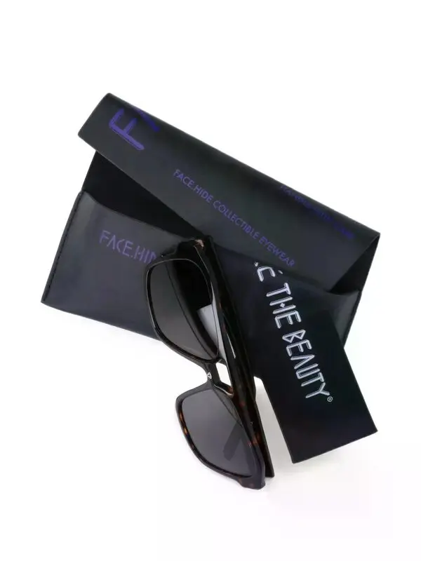 FACE.HIDE Doppioponte Havana Pilot-frame Sunglasses