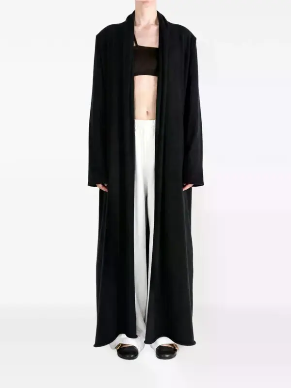 Frenckenberger Shawl-collar Open-front Cardigan