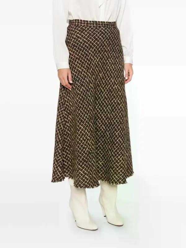 ANDIATA Tweed Midi Skirt