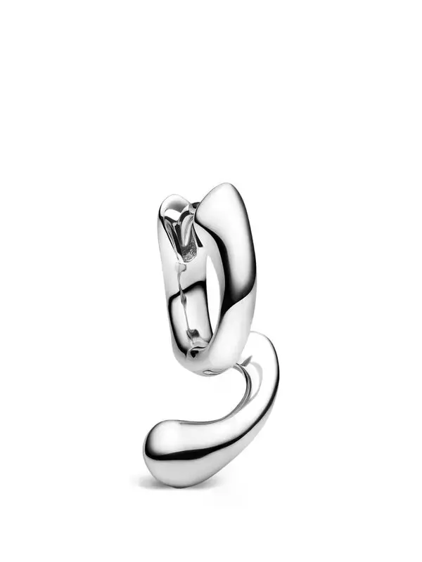 MARIA BLACK Coily Huggie Earrings - Silver