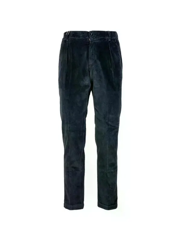 B SETTECENTO Corduroy Pleated Trousers - Blue