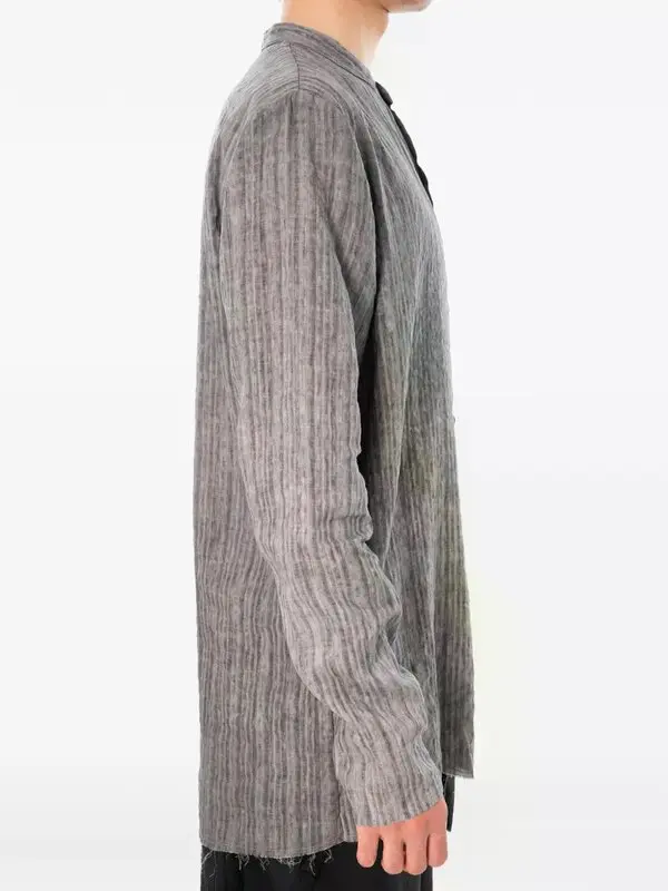 DAUB Frayed Band-collar Shirt