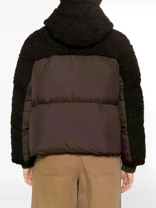 Moncler Cristallin Hooded Down Jacket - Brown