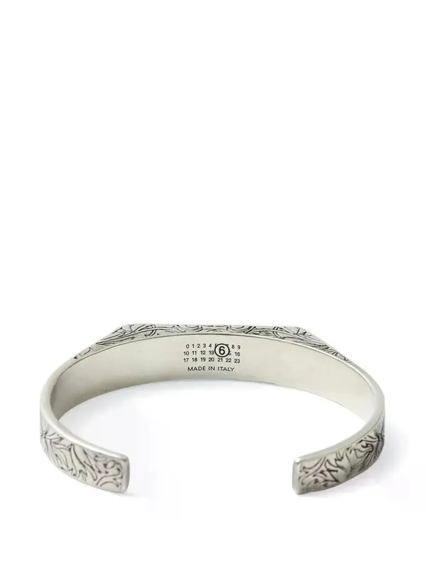 MAISON MARGIELA Erored Floral-motif Bracelet - Silver