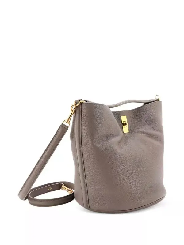Celine 16 Bag Leather Bucket Bag - Grey