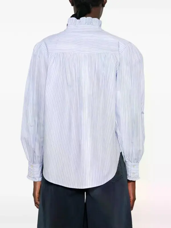 JCSOPHIE Ruffled Striped Blouse