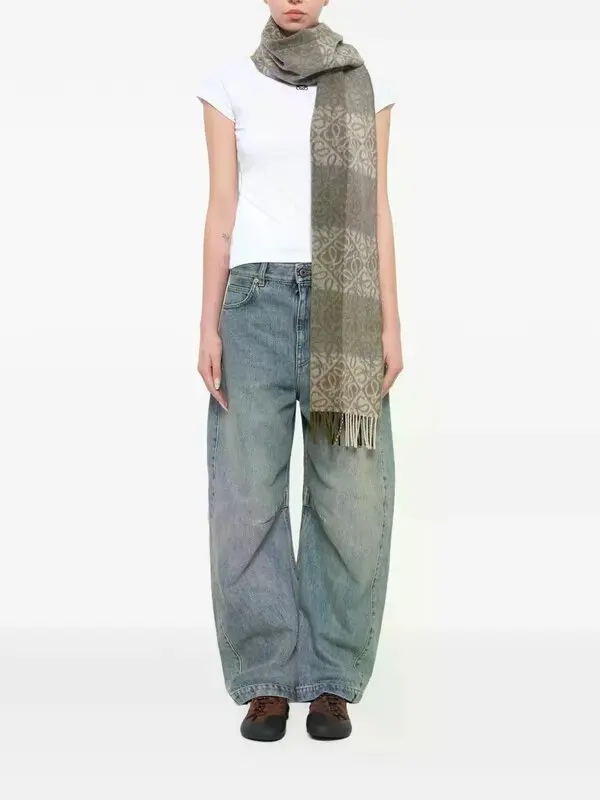 Loewe Anagram Fringed Scarf